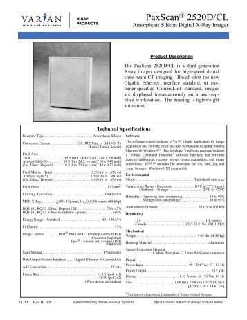 PaxScan 4336R Rev E _ Draft Copy - Varian