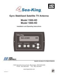 Automatic Satellite System Model 9704 Model 9704-LP - King Controls