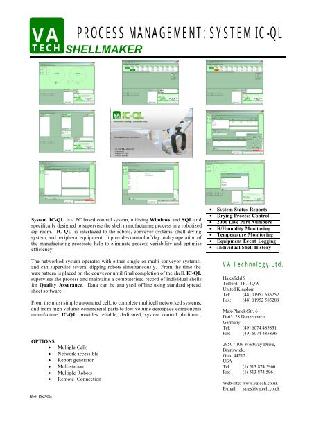 PROCESS MANAGEMENT: SYSTEM IC-QL - VA Technology
