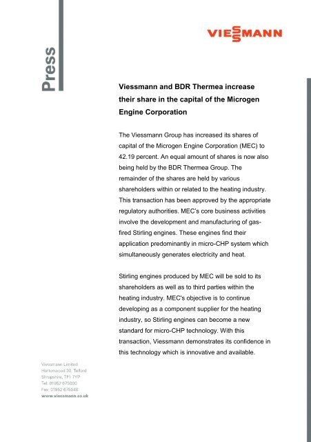 Microgen engine324 KB - Viessmann