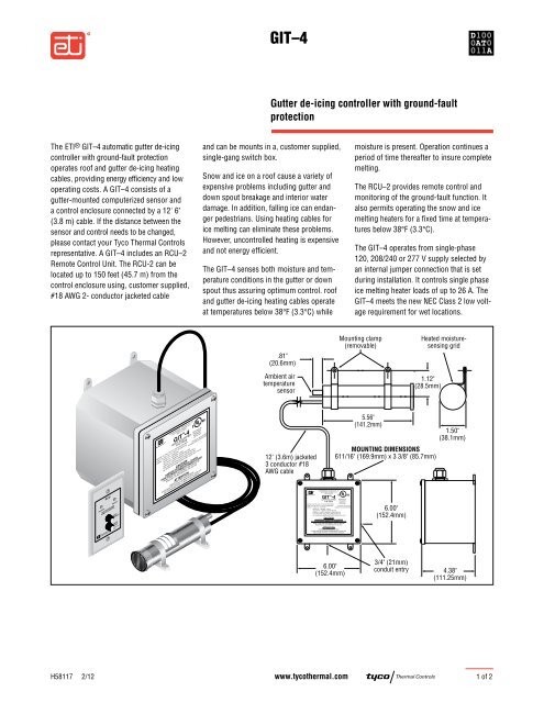 GIT–4 - Tyco Thermal Controls