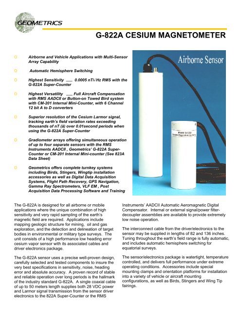 G-822A CESIUM MAGNETOMETER - Alphageofisica