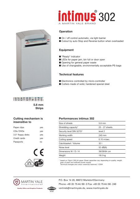 Intimus 302 CC (1.9 x 15 mm) - Trade Shredders