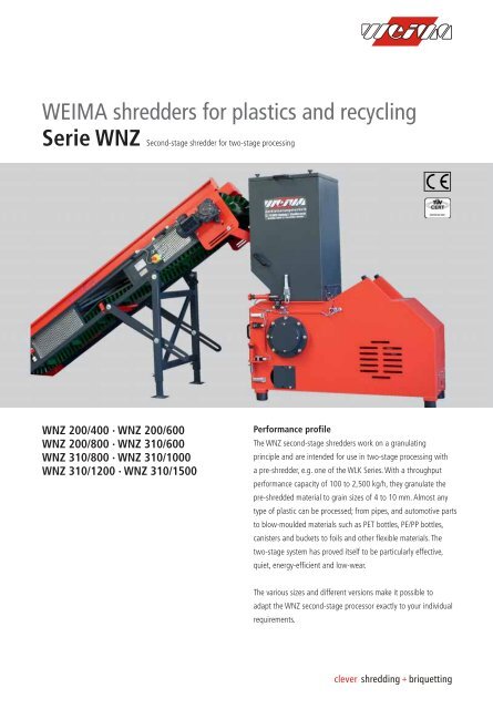 The WNZ Series – an overview - Weima UK