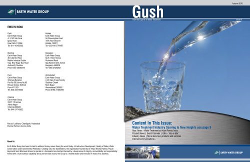 Content In This Issue: - Fontus Water