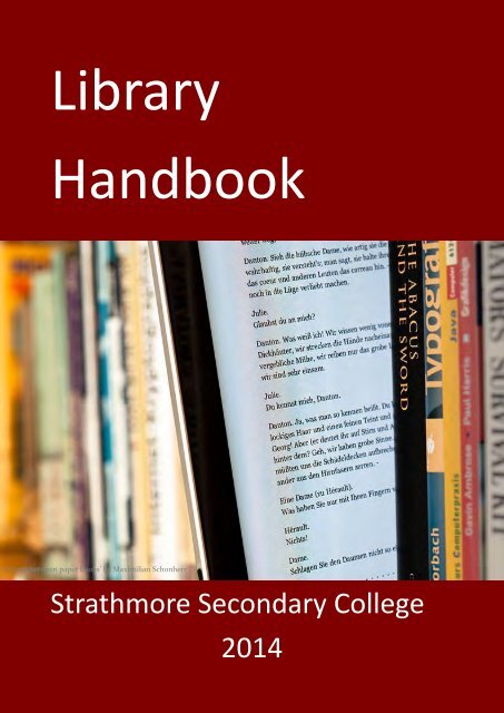 STAFF LIBRARY HANDBOOK 2012