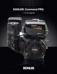Spec Sheet - Kohler Engines