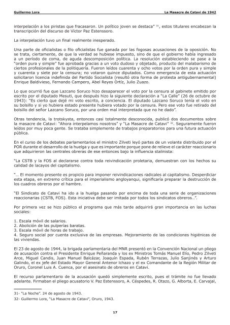 Guillermo Lora La Masacre