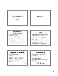 Tablica izvoda: Funkcija ( ) xf Izvod (x)f â ² const c = 0 x 1 x Î±x ...