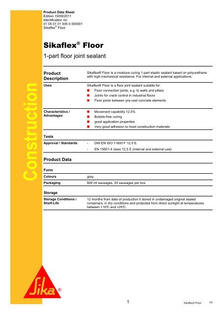 [PDF] Sikaflex Floor PDS - Sika UK