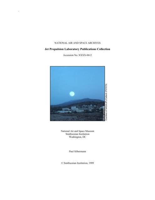 Jet Propulsion Laboratory Publications Collection - National Air and ...