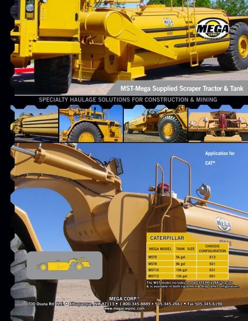 MST-Mega Supplied Scraper Tractor & Tank