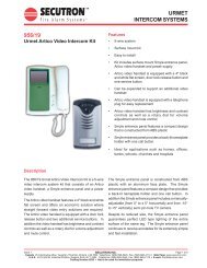 URMET INTERCOM SYSTEMS 1129/11 - Secutron