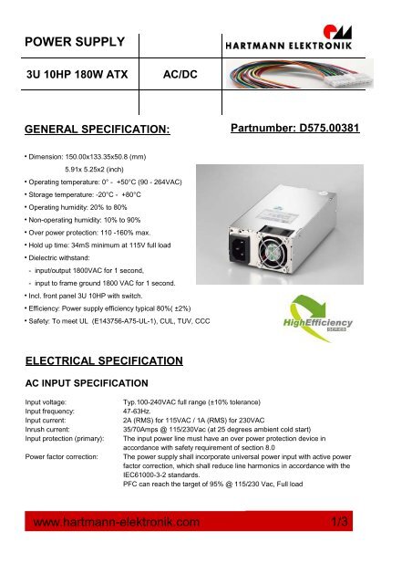 D575.00381 Hartmann-Elektronik