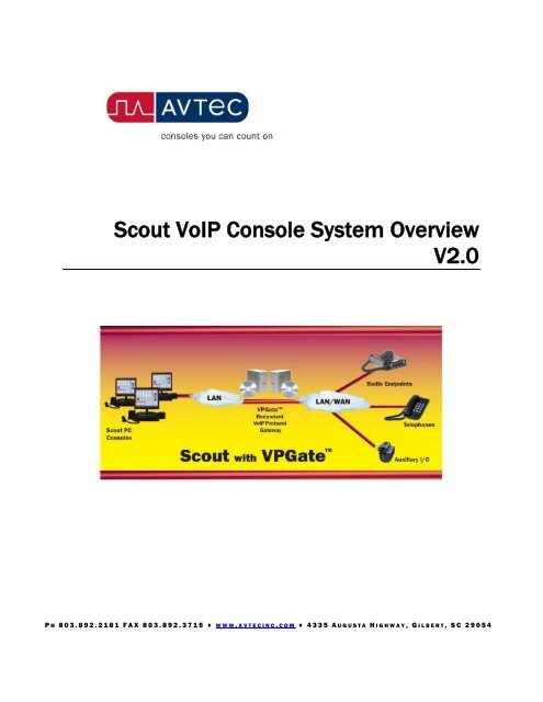 Scout VoIP Console System Overview V2.0 - Avtec Inc.