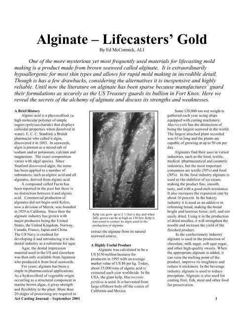 Alginate – Lifecasters' Gold - ArtMolds