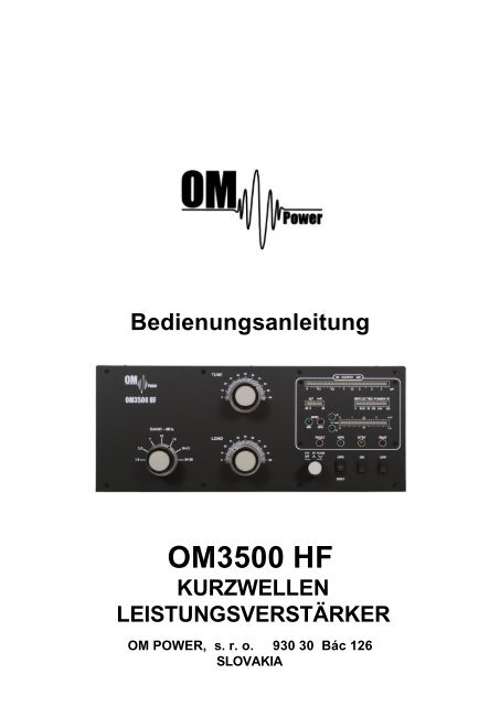 OM 3500 HF - OM Power