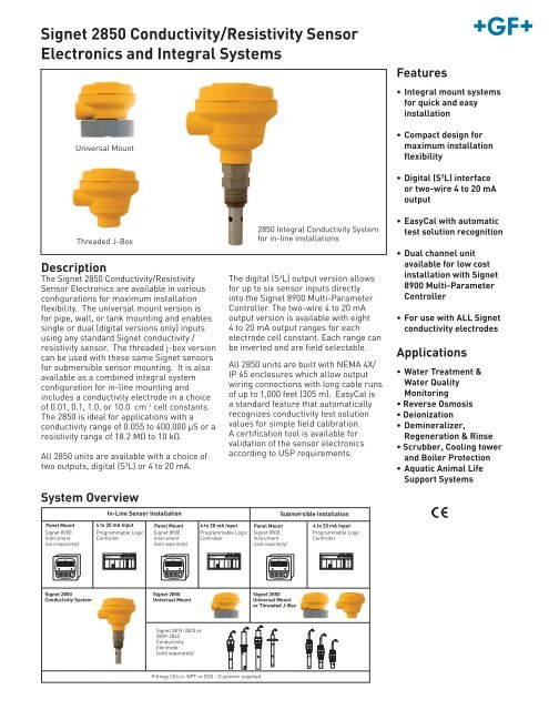 Signet 2850 Conductivity/Resistivity Sensor Electronics ... - Panner