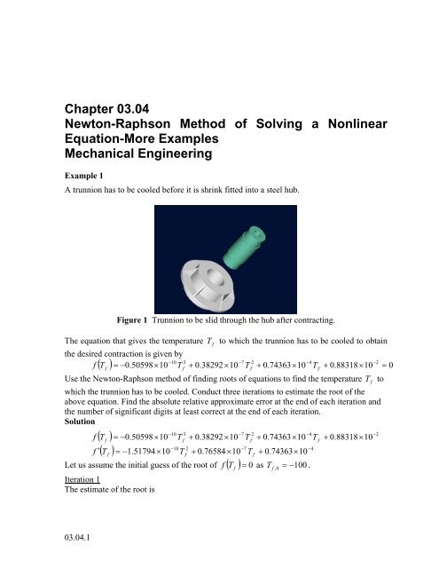 Newton-Raphson Method of Solving a Nonlinear Equation-More ...