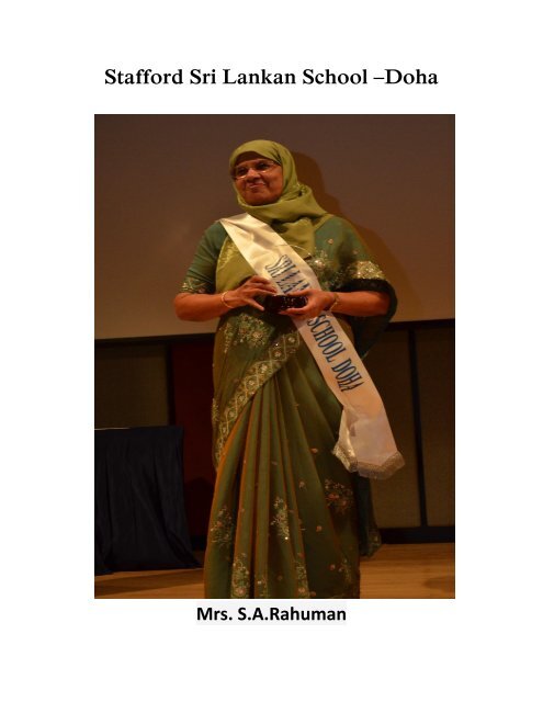 Stafford Sri Lankan School –Doha