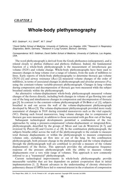Whole-body plethysmography