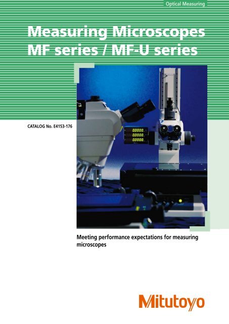 Measuring Microscopes MF series / MF-U series - Mitutoyo ...