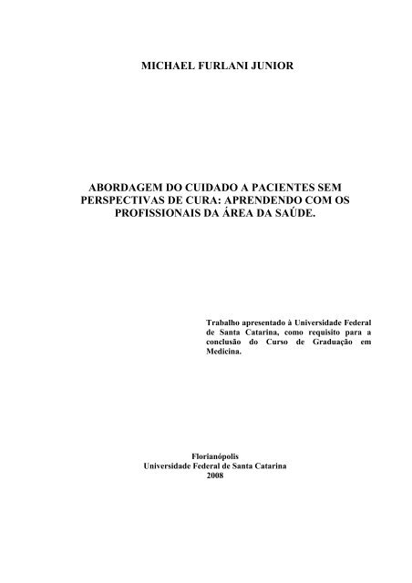 michael furlani junior abordagem do cuidado a pacientes ... - UFSC