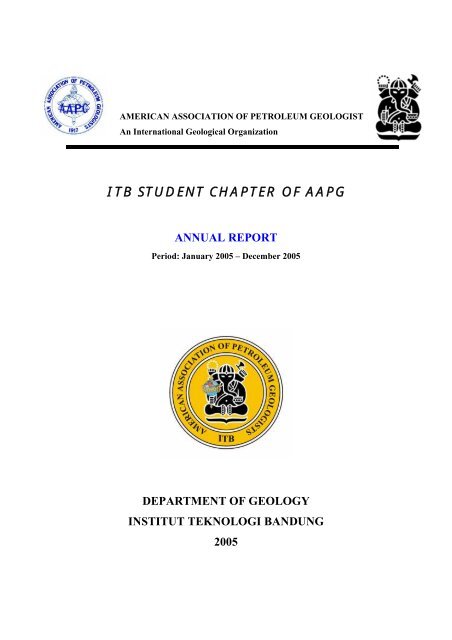 ITB 2005 End of year report - AAPG Students
