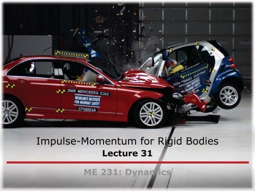 Impulse Momentum For Rigid Bodies