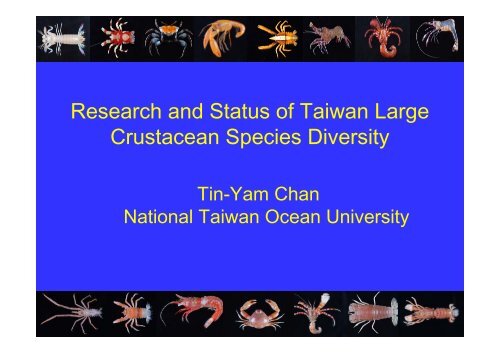 Research and Status of Taiwan Large Crustacean Species Diversity