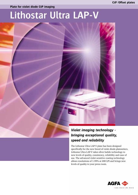 Lithostar Ultra LAP-V, Plate for violet diode CtP Imaging, CtP/Offset ...