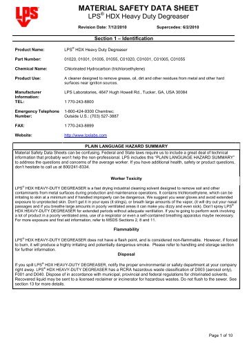 UC33 HEAVY DUTY DEGREASER (Canadian English Institutional ...