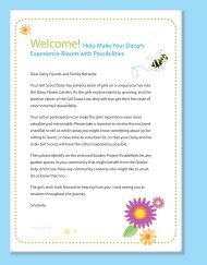 Junior Family & Friends Welcome Letters - Girl Scouts of the USA