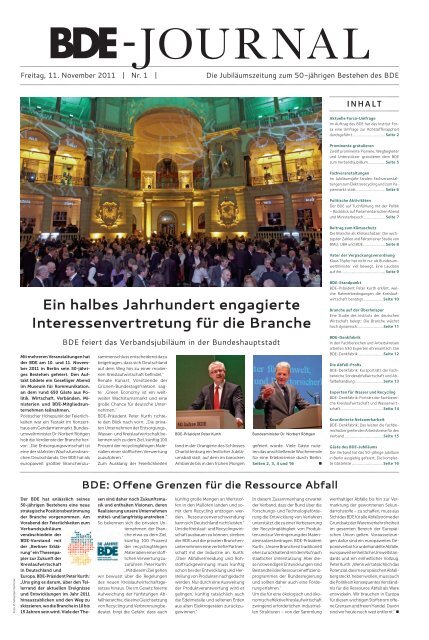 Das BDE-Journal
