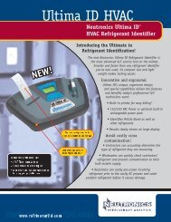 Neutronics Ultima IDTM HVAC Refrigerant Identifier