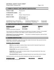 MSDS for PolyGone 500-AG - RPM Technology, LLC