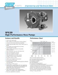 Bredel SPX25 high performance hose pumps - Watson-Marlow