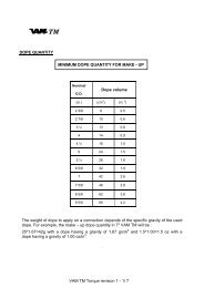 VAM Technical Notes Compatibility between VAM ... - VAM Services