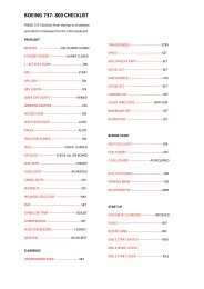 BOEING 737-700 CHECKLIST