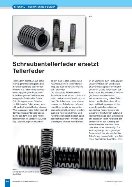 Schraubentellerfeder ersetzt Tellerfeder - Federn | Tellerfedern und ...