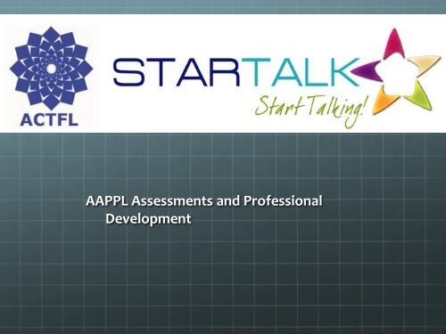 Using AAPPL in Your STARTALK Program