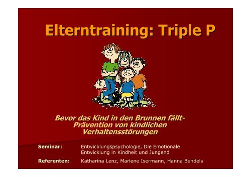 Elterntraining: Triple P