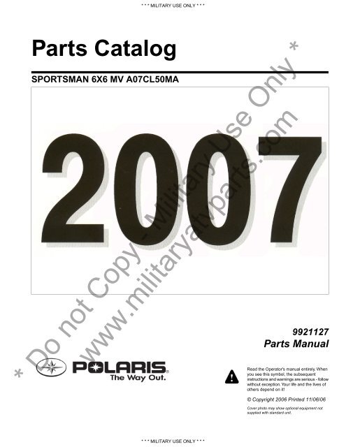 Parts Catalog - Military ATV Parts