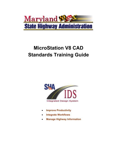 MicroStation V8 CAD Standards Training Guide - Maryland State ...