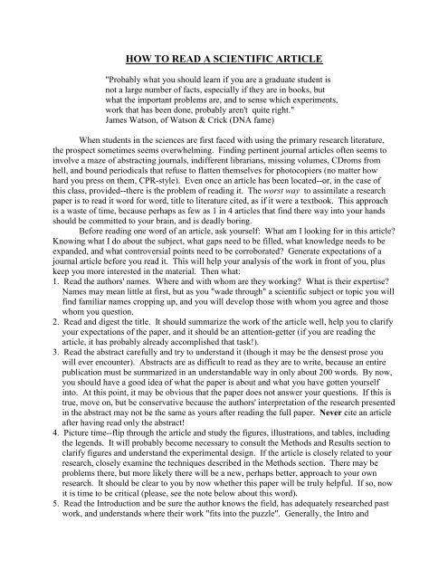 how to read a scientific [journal] article - Robarts Imaging