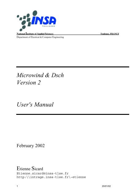 Microwind & Dsch Version 2 User's Manual