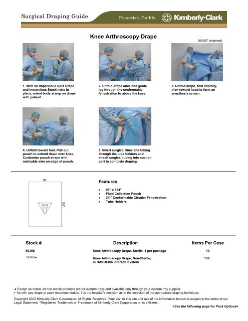 Knee Arthroscopy Drape Surgical Draping Guide
