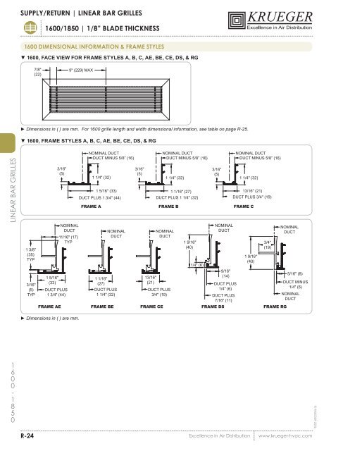 SUPPLY/RETURN | LINEAR BA