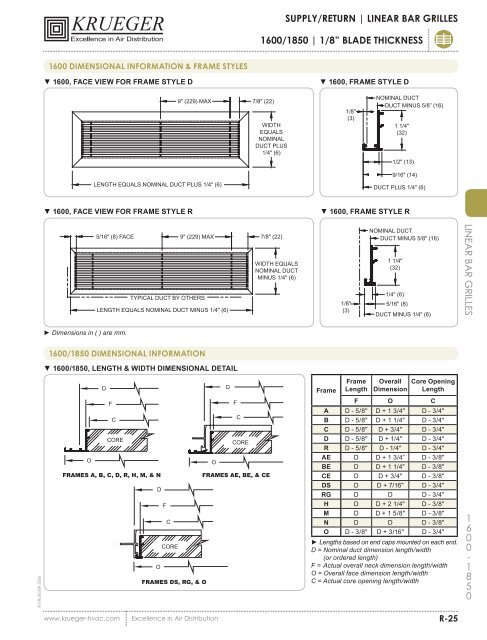 SUPPLY/RETURN | LINEAR BA