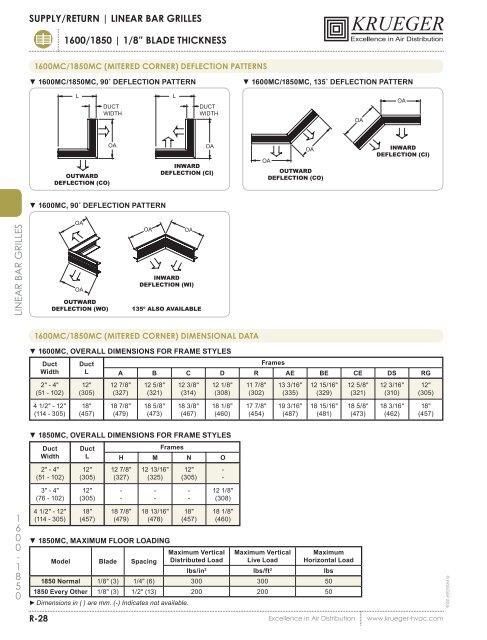 SUPPLY/RETURN | LINEAR BA
